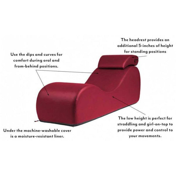 Liberator - Esse Chaise Black Velvish Fabric Sex Furniture (Black ...